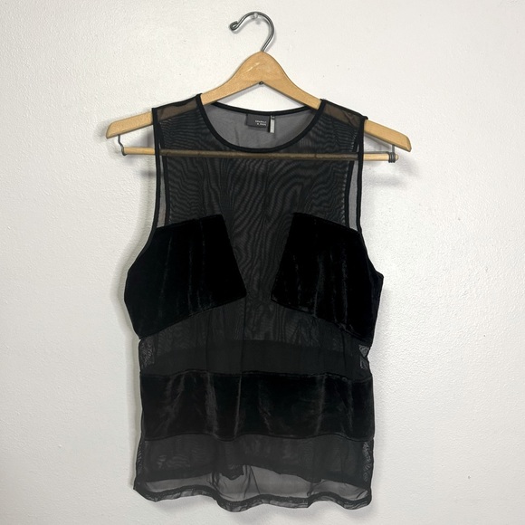 Sparkle & Fade | Tops | Sparkle Fade Sheer Black Tank Top | Poshmark